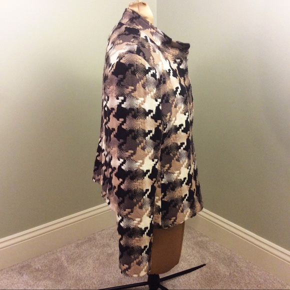 louben | Jackets & Coats | Louben Large Houndstooth Virgin Wool Jacket ...